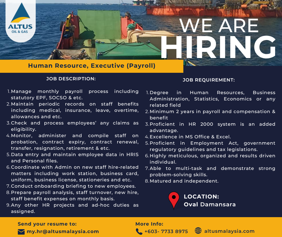 Career | Altus Oil & Gas Malaysia