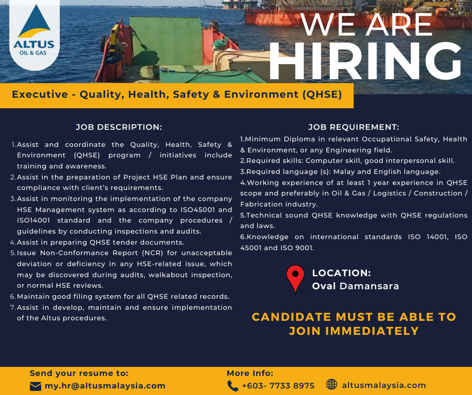 Career | Altus Oil & Gas Malaysia
